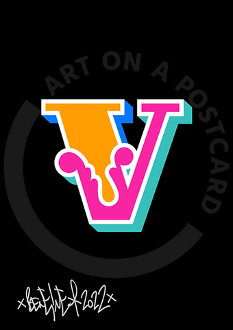 Ben Eine - Circus Font Letters, Hand-signed – Art on a Postcard