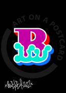 Ben Eine - Circus Font Letters, Hand-signed – Art on a Postcard